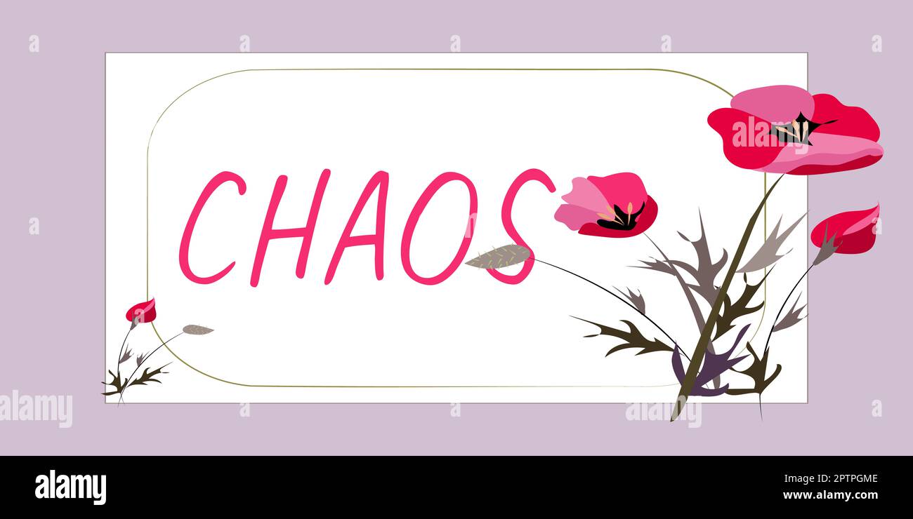 Handwriting text Chaos, Conceptual photo Complete disorder and great ...