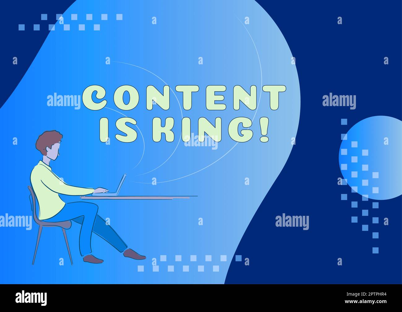 Hand writing sign Content Is King, Internet Concept Marketing ...