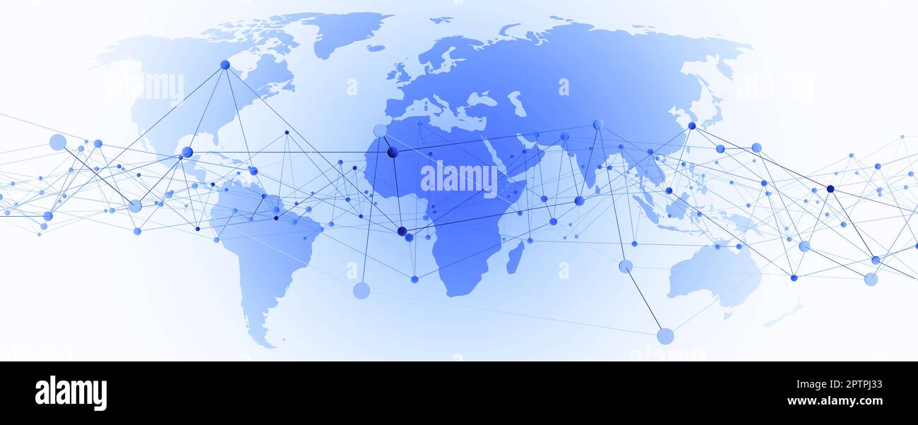 Global connection concept. Planet earth network sphere. 3d rendering ...