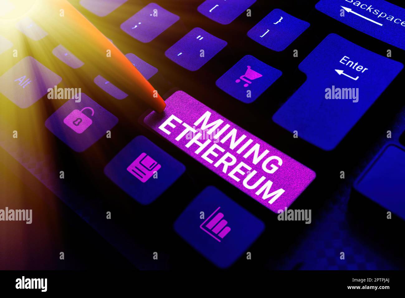 Conceptual caption Mining Ethereum, Business idea the process of ...