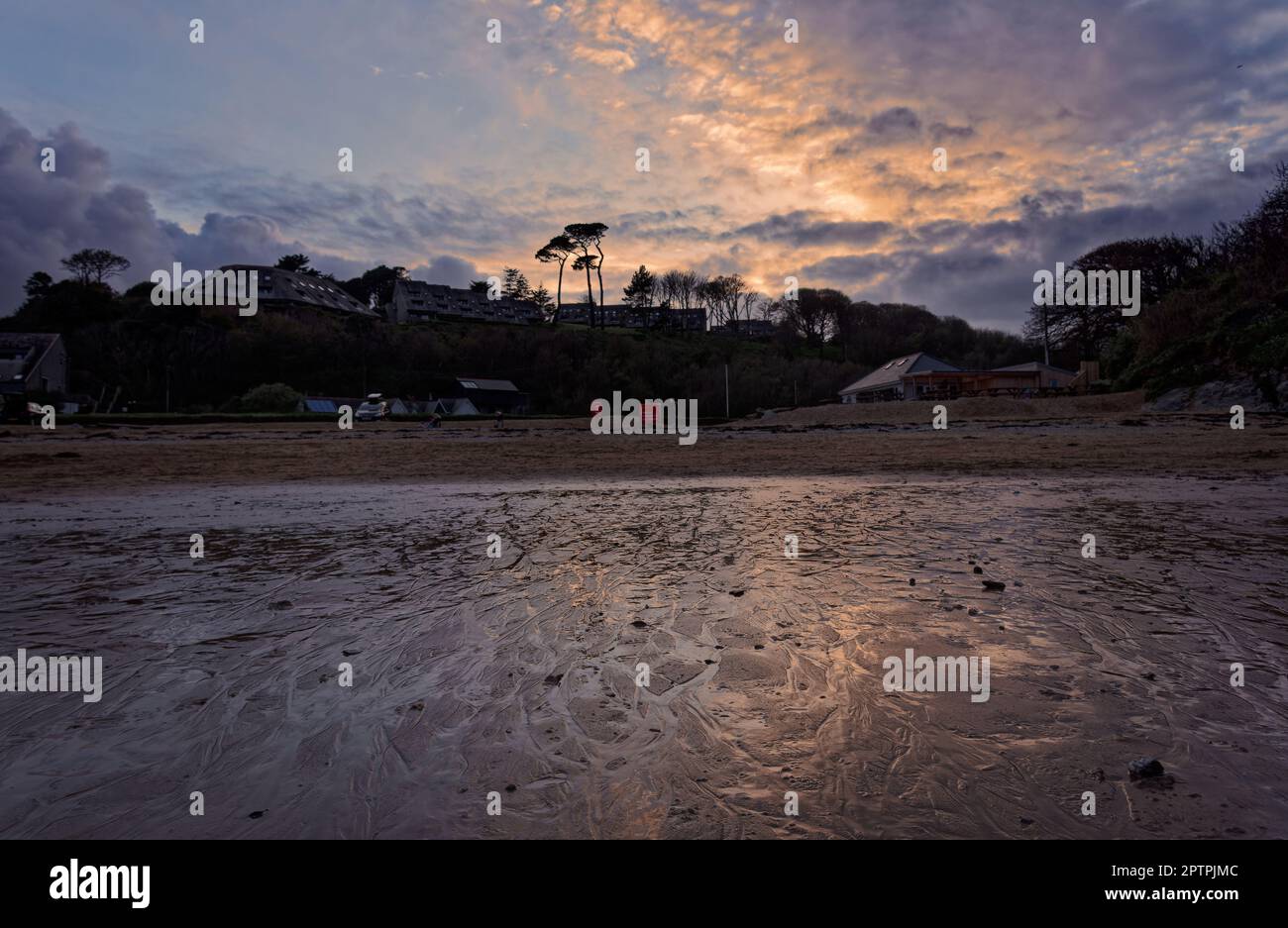 Maenporth Cornwall sunset sunrise near Falmouth Stock Photo - Alamy