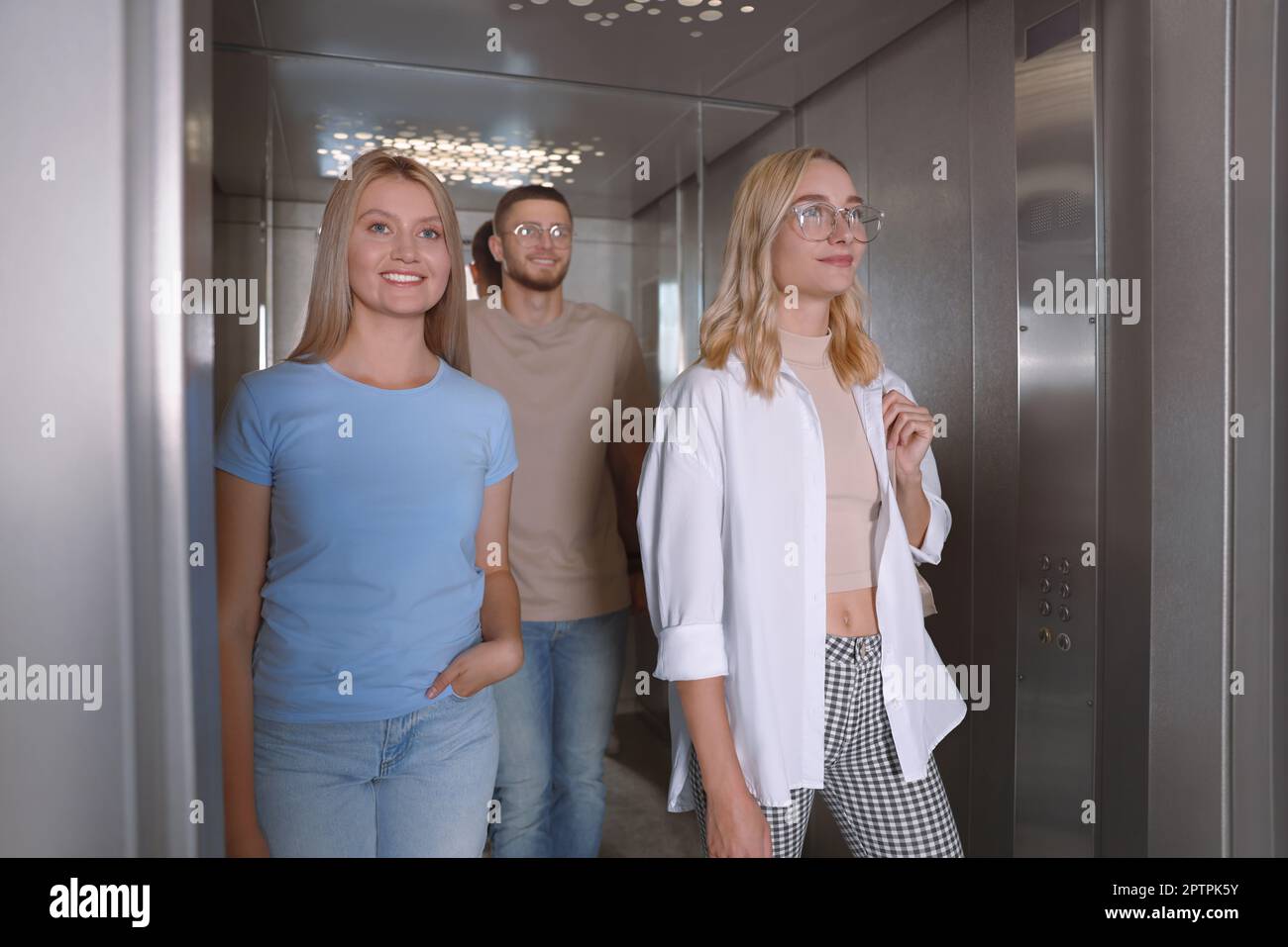 People in the elevator hi-res stock photography and images - Alamy