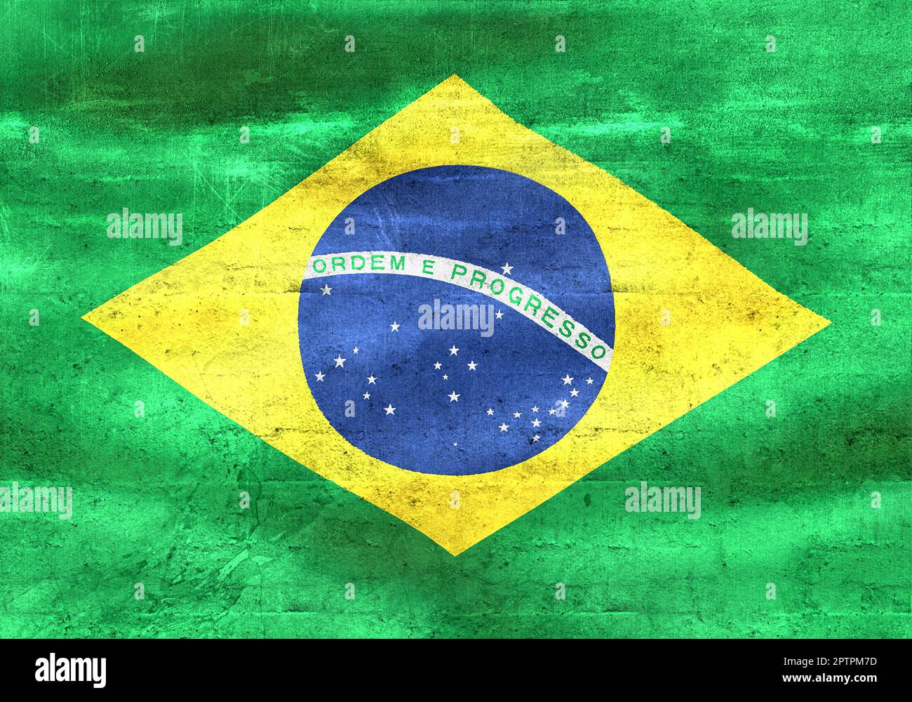 Brazil flag - realistic waving fabric flag Stock Photo - Alamy