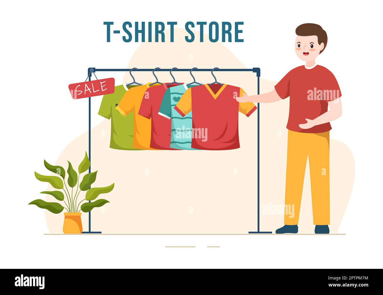 T shirt Store for Buying New Products Clothing or Outfit with Various ...