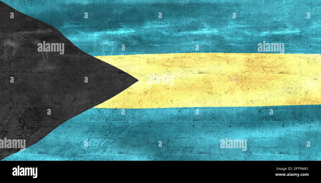 Bahamas flag - realistic waving fabric flag Stock Photo - Alamy