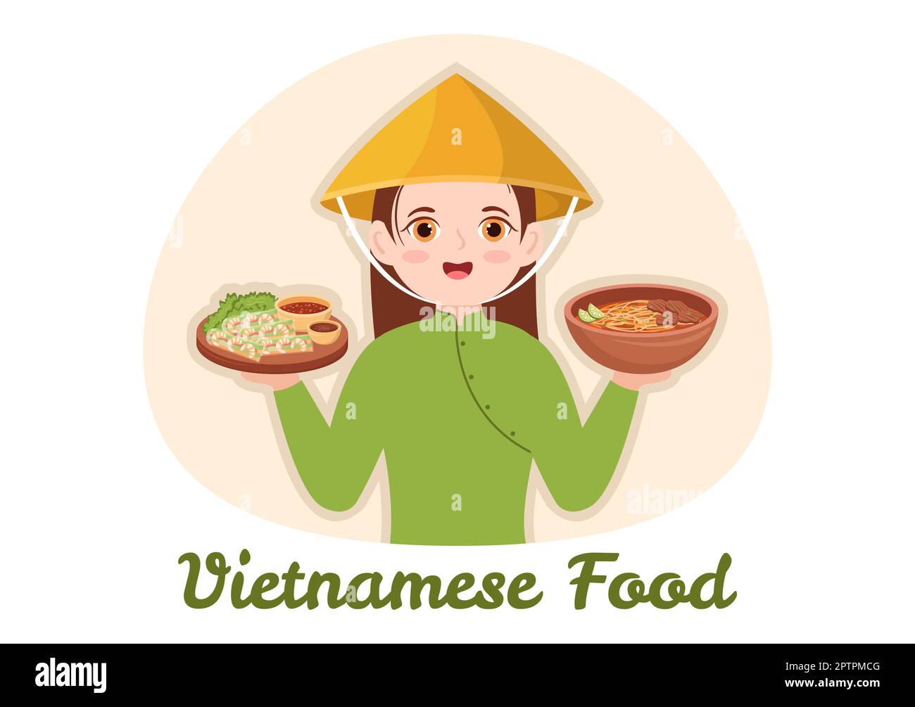 Vietnamese Food Restaurant Menu with Collection of Various Delicious ...