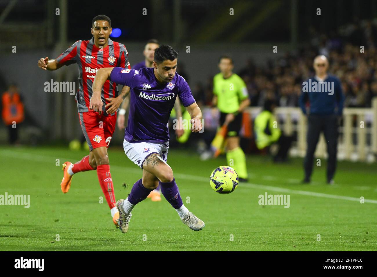 Riccardo Sottil of ACF Fiorentina during the Coppa Italia Semi Final ...