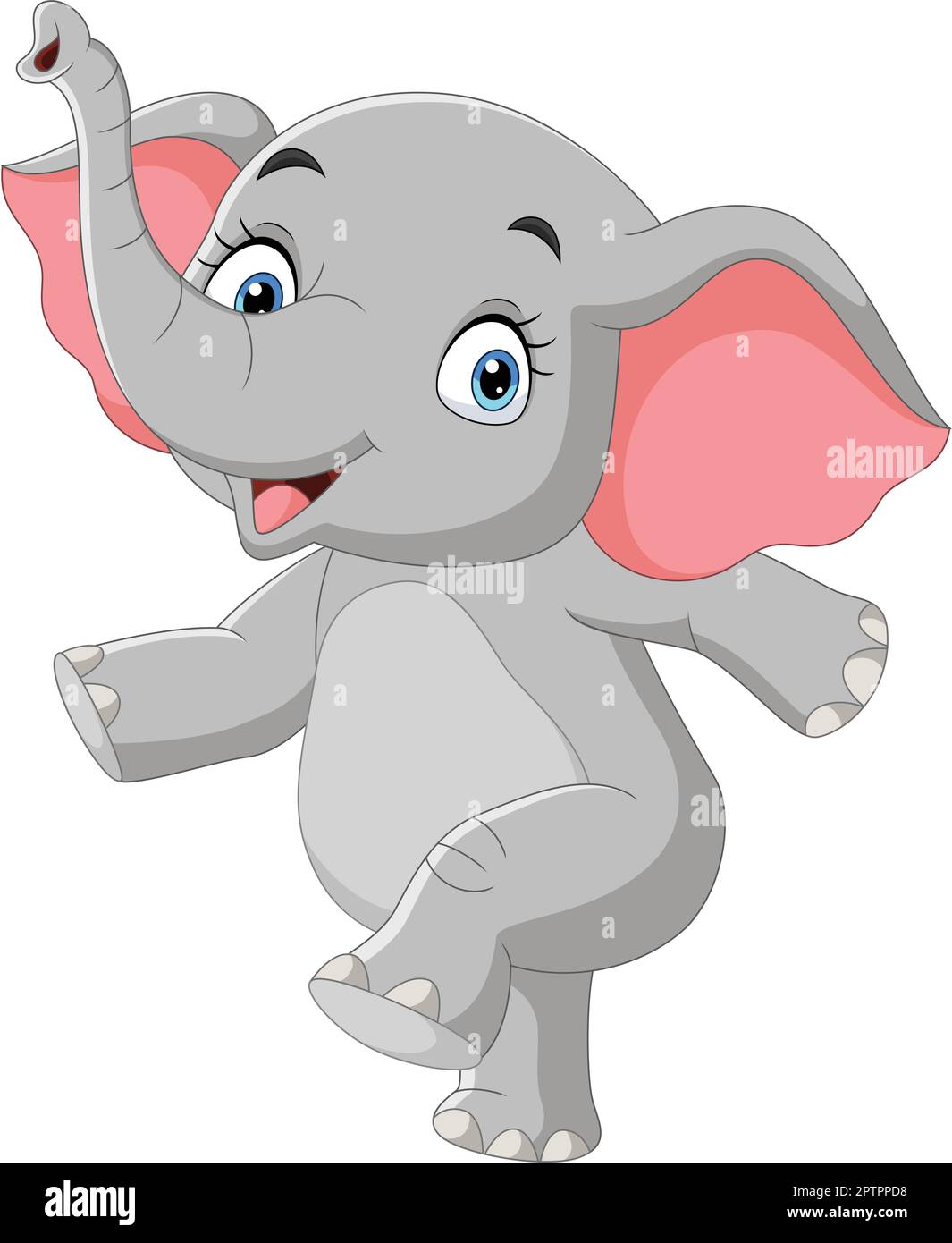 Cartoon happy baby elephant posing Stock Vector Image & Art - Alamy