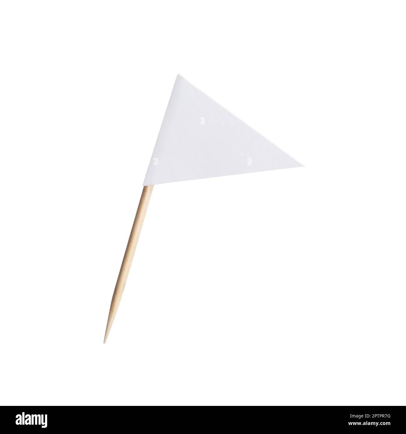 One small paper flag isolated on white Stock Photo - Alamy