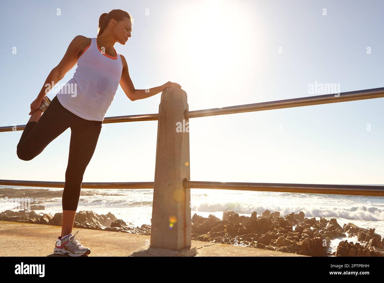 Working out is a reward not a punishment. A young female runner ...