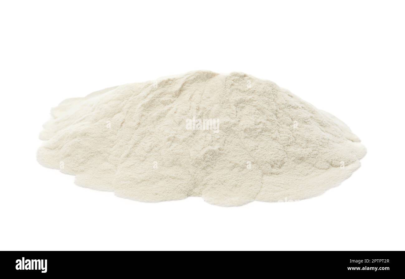 Pile of agar-agar powder isolated on white Stock Photo - Alamy