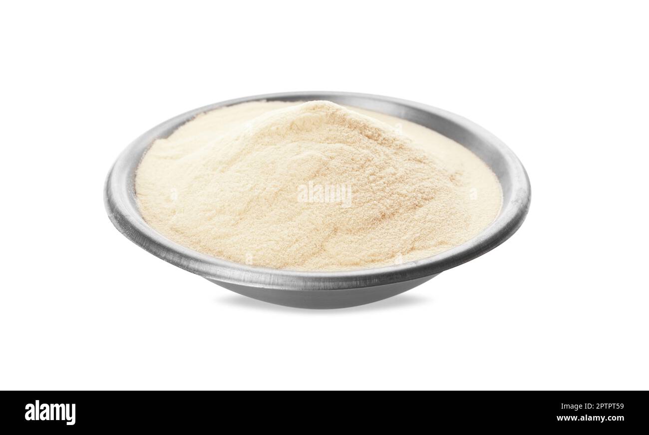 Bowl of agar-agar powder isolated on white Stock Photo - Alamy