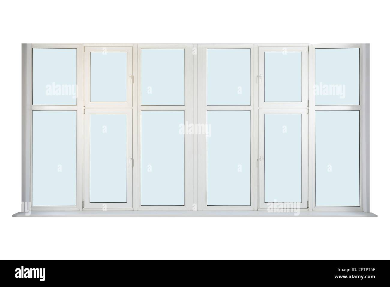 Modern stylish big windows isolated on white Stock Photo - Alamy