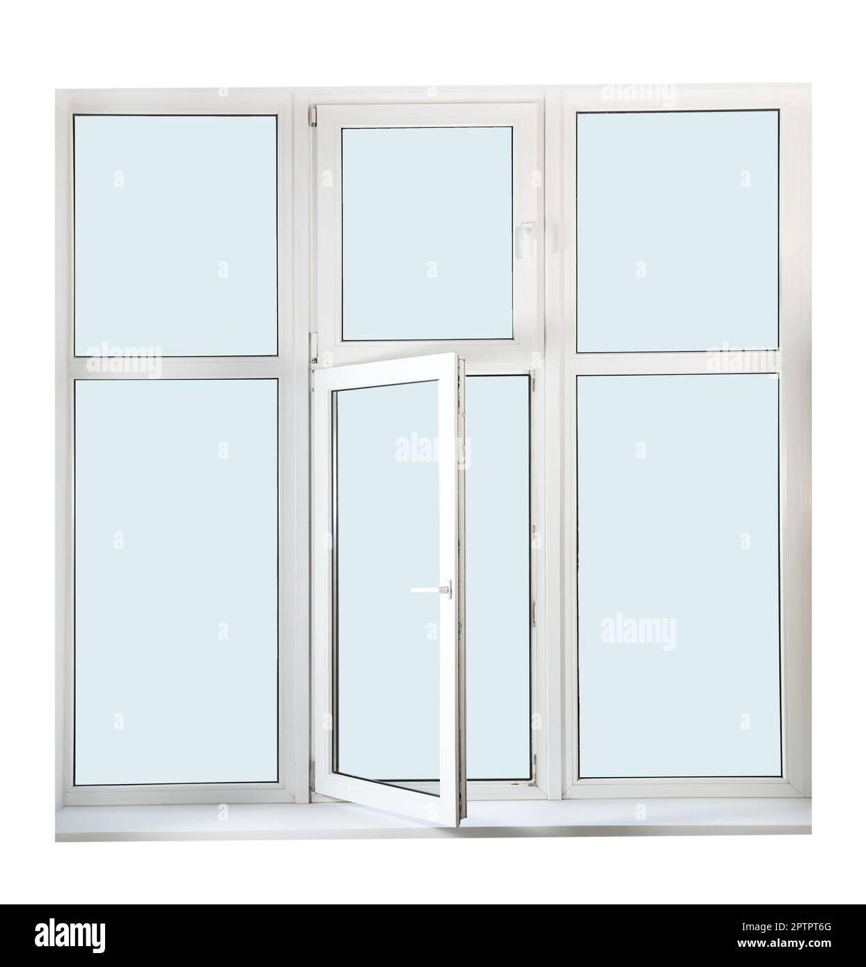Modern stylish big window isolated on white Stock Photo - Alamy