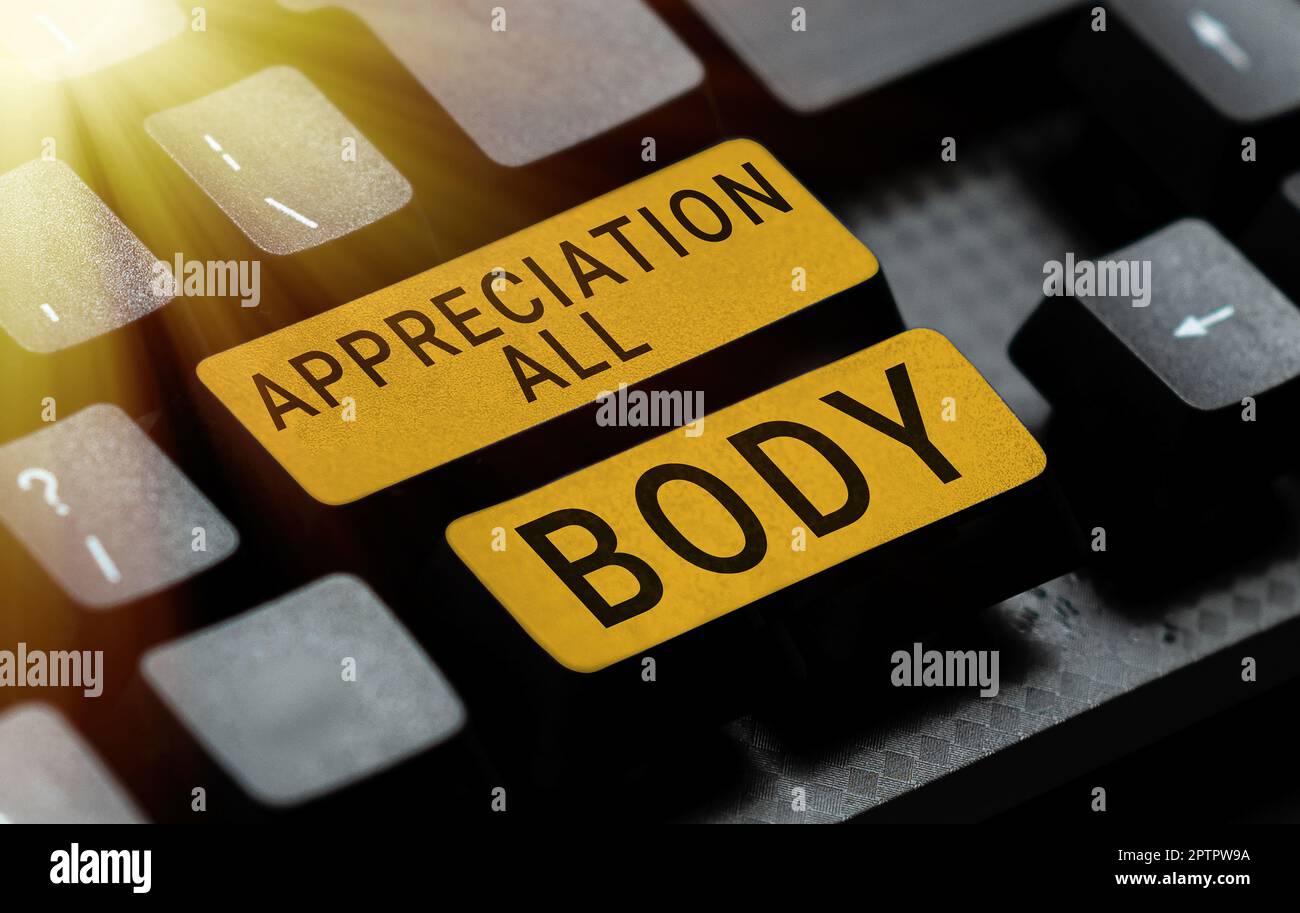 Conceptual display Appreciation All Body, Word Written on appreciation ...