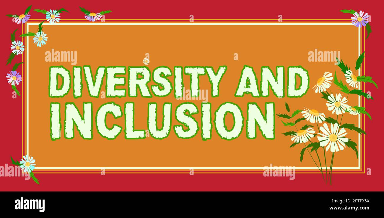 Handwriting text Diversity And Inclusion, Word Written on range human ...