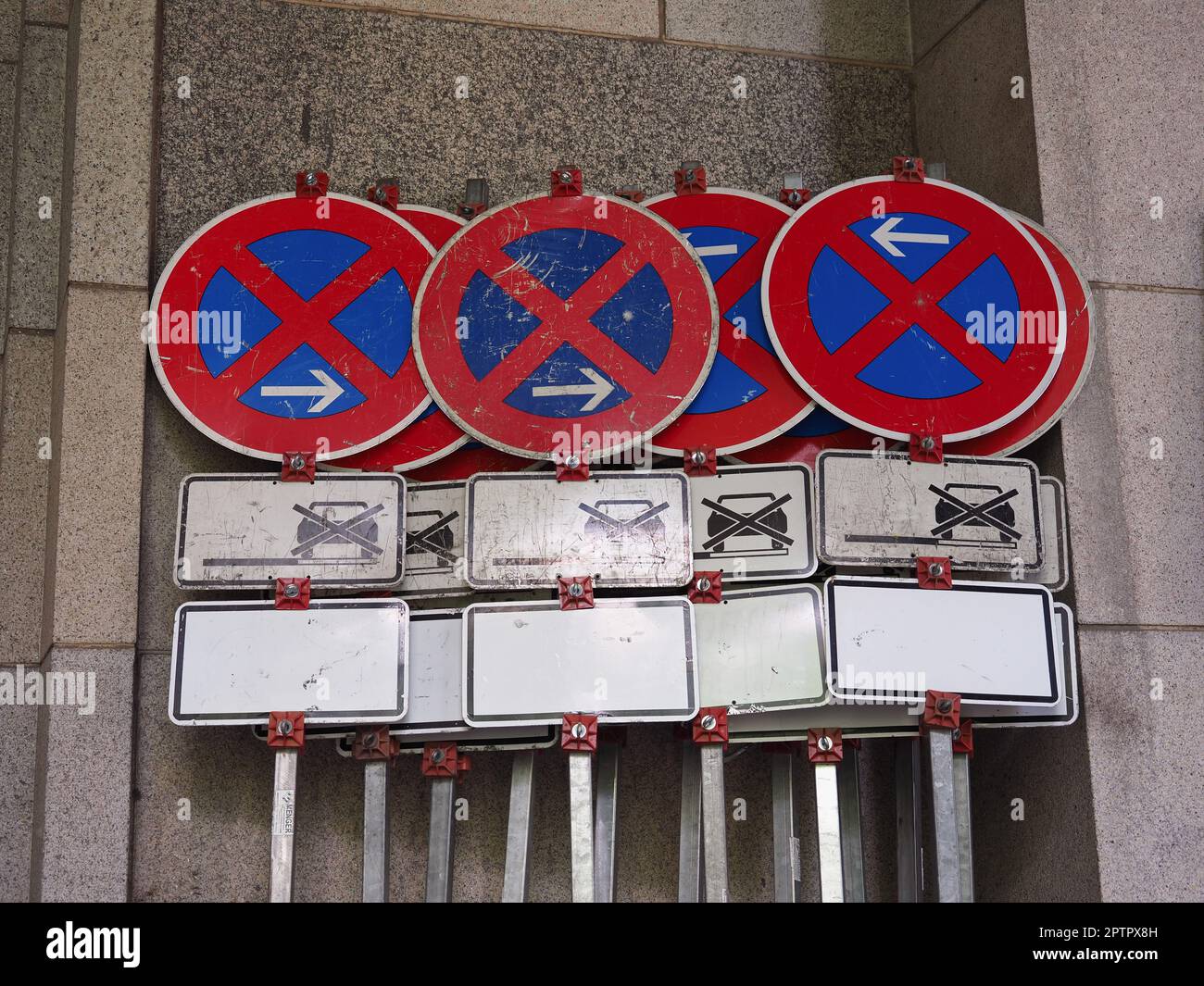 many German no parking and no stopping signs Stock Photo - Alamy