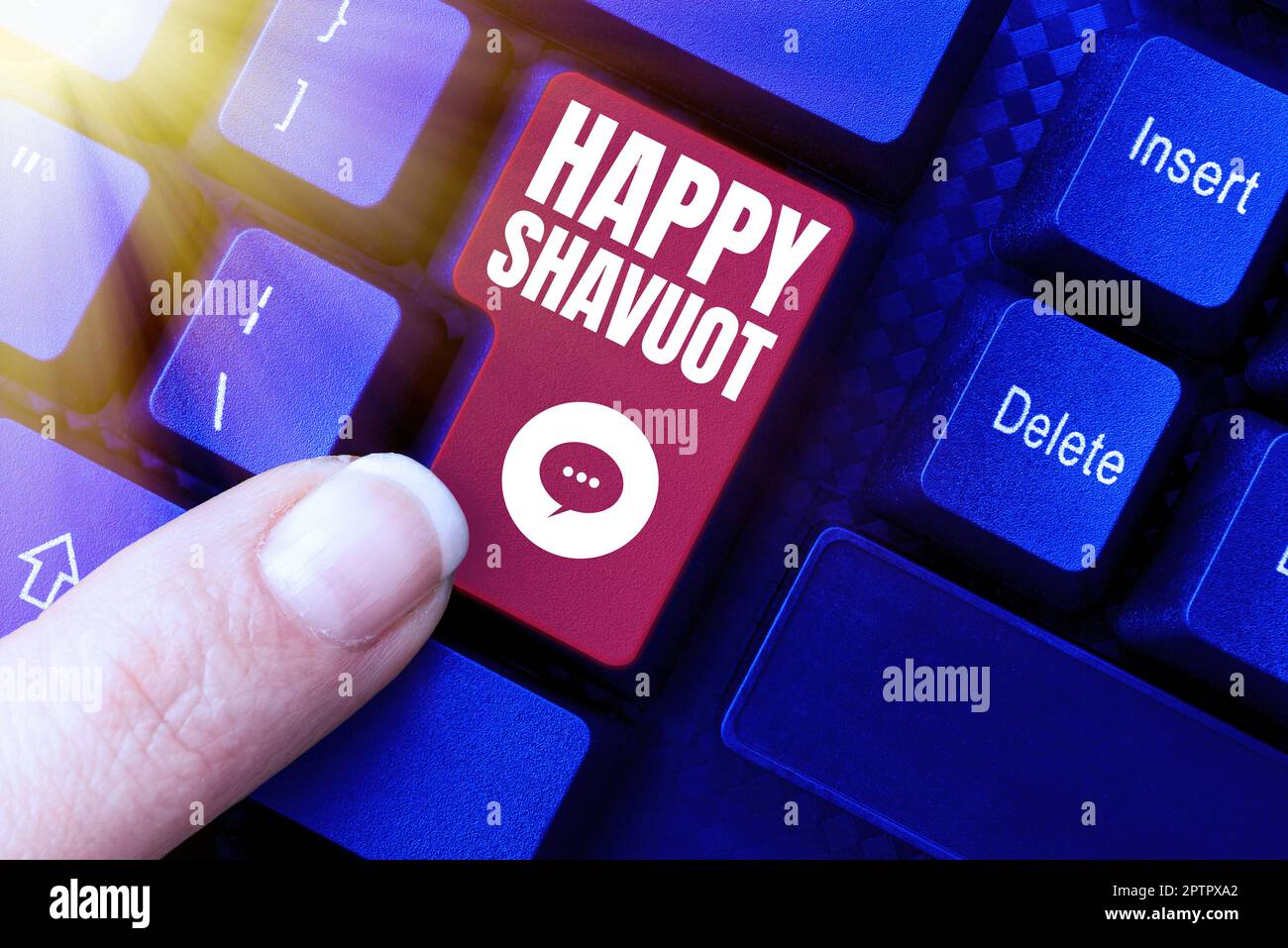 Handwriting text Happy Shavuot, Word Written on Jewish holiday ...