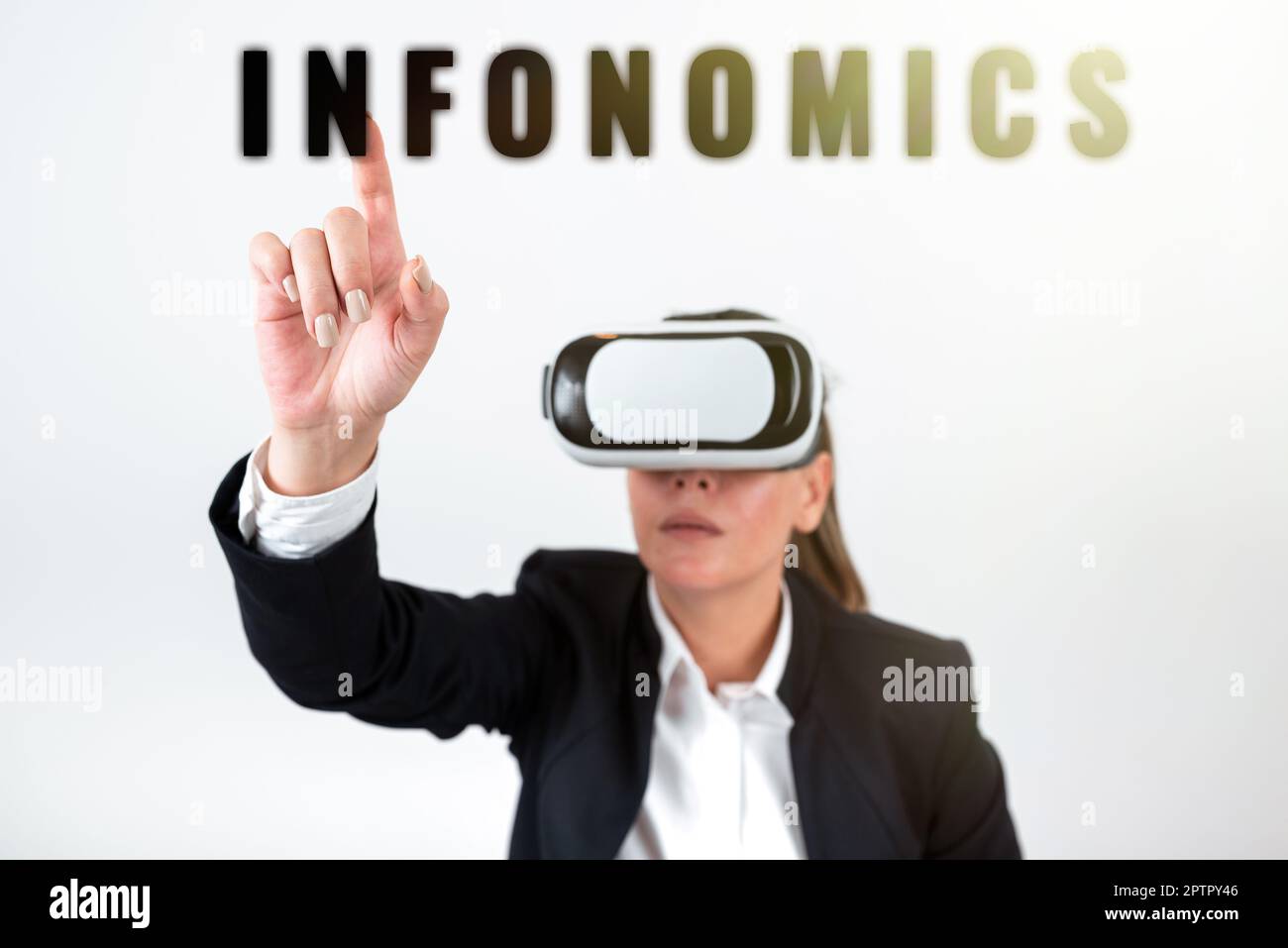 Hand writing sign Infonomics, Conceptual photo visual image used to ...