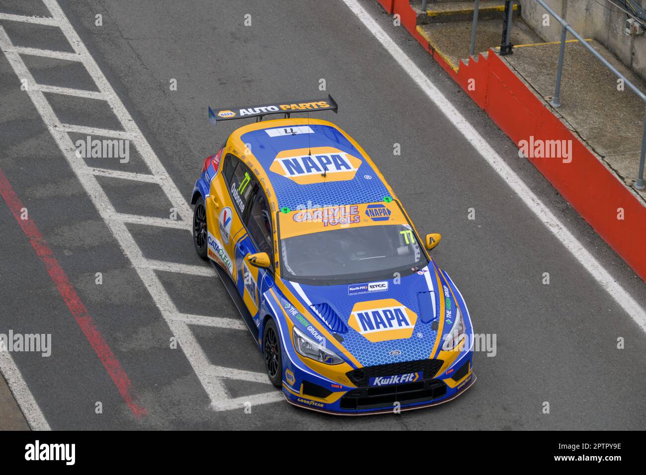 A Birdseye view of the NAPA racing uk Motorbase Performance BTCC 2023 ...