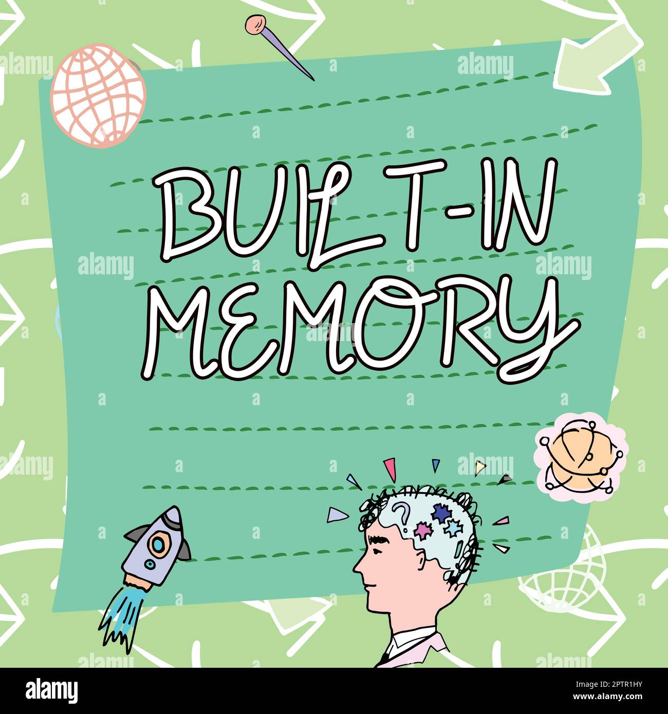 Sign displaying Built In Memory, Business overview device or feature ...