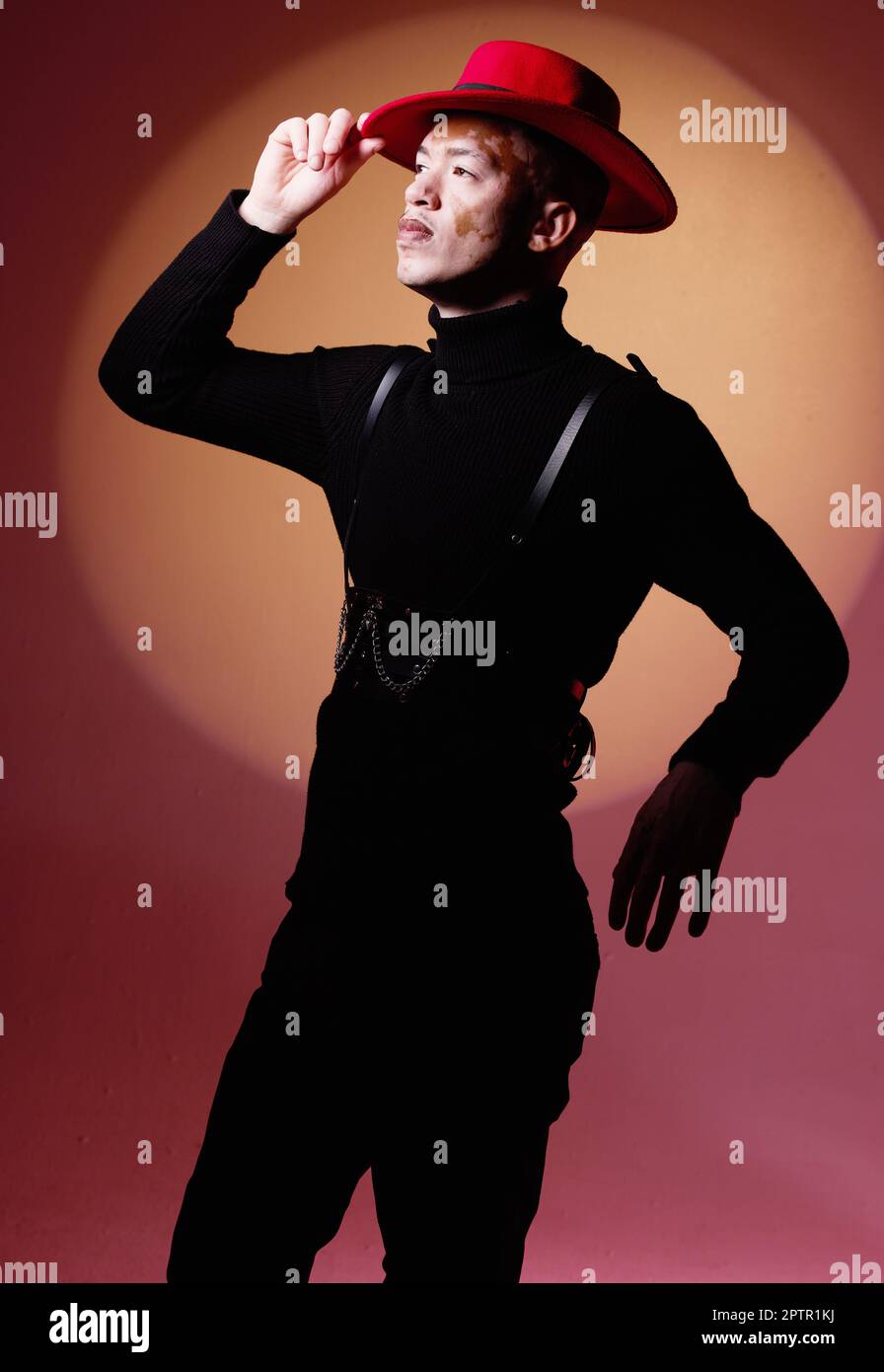 Vitiligo male model hi-res stock photography and images - Alamy