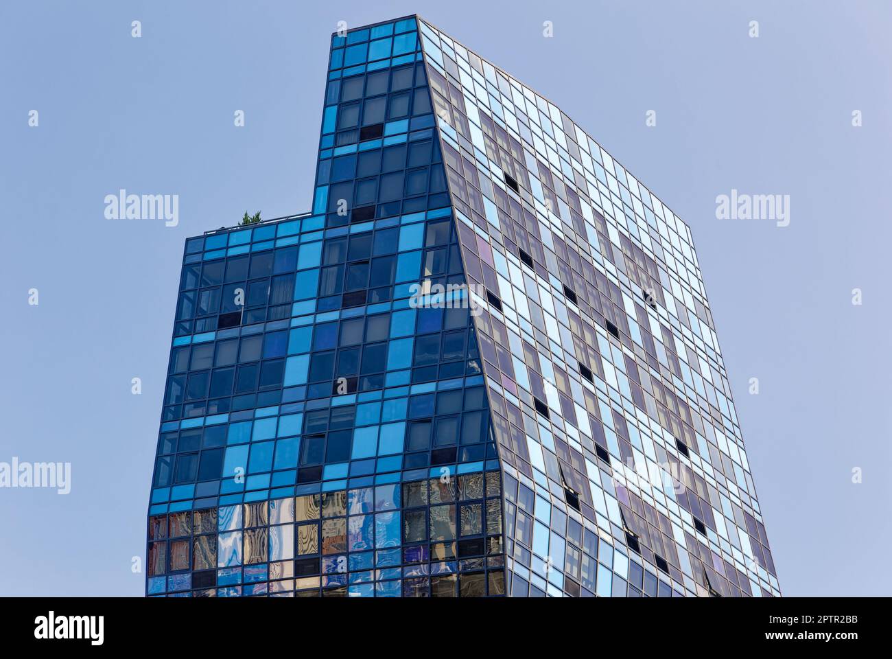 Blue is two buildings: The taller, oddly cantilevered 103 Norfolk ...