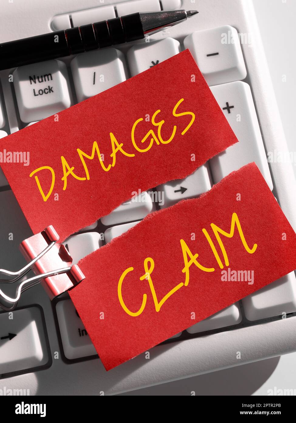 Conceptual caption Damages Claim, Word Written on Demand Compensation ...