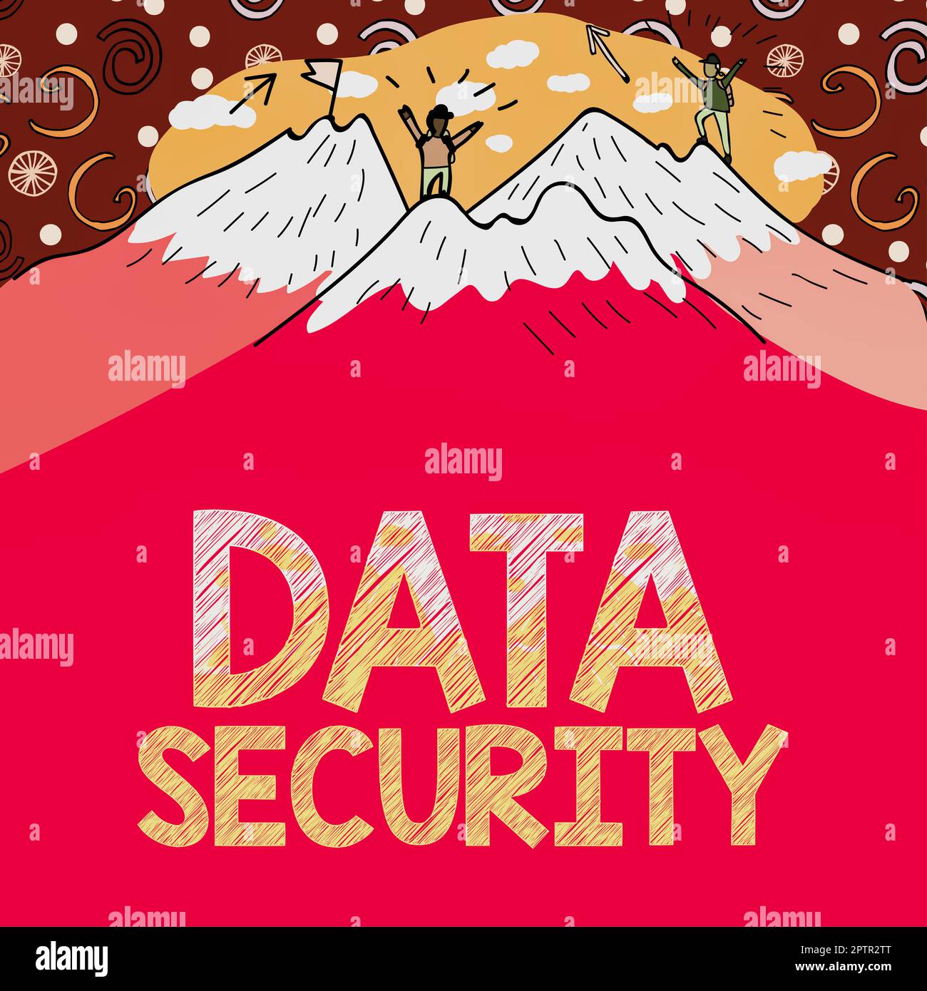 Sign displaying Data Security, Conceptual photo Confidentiality Disk Encryption Backups Password ...