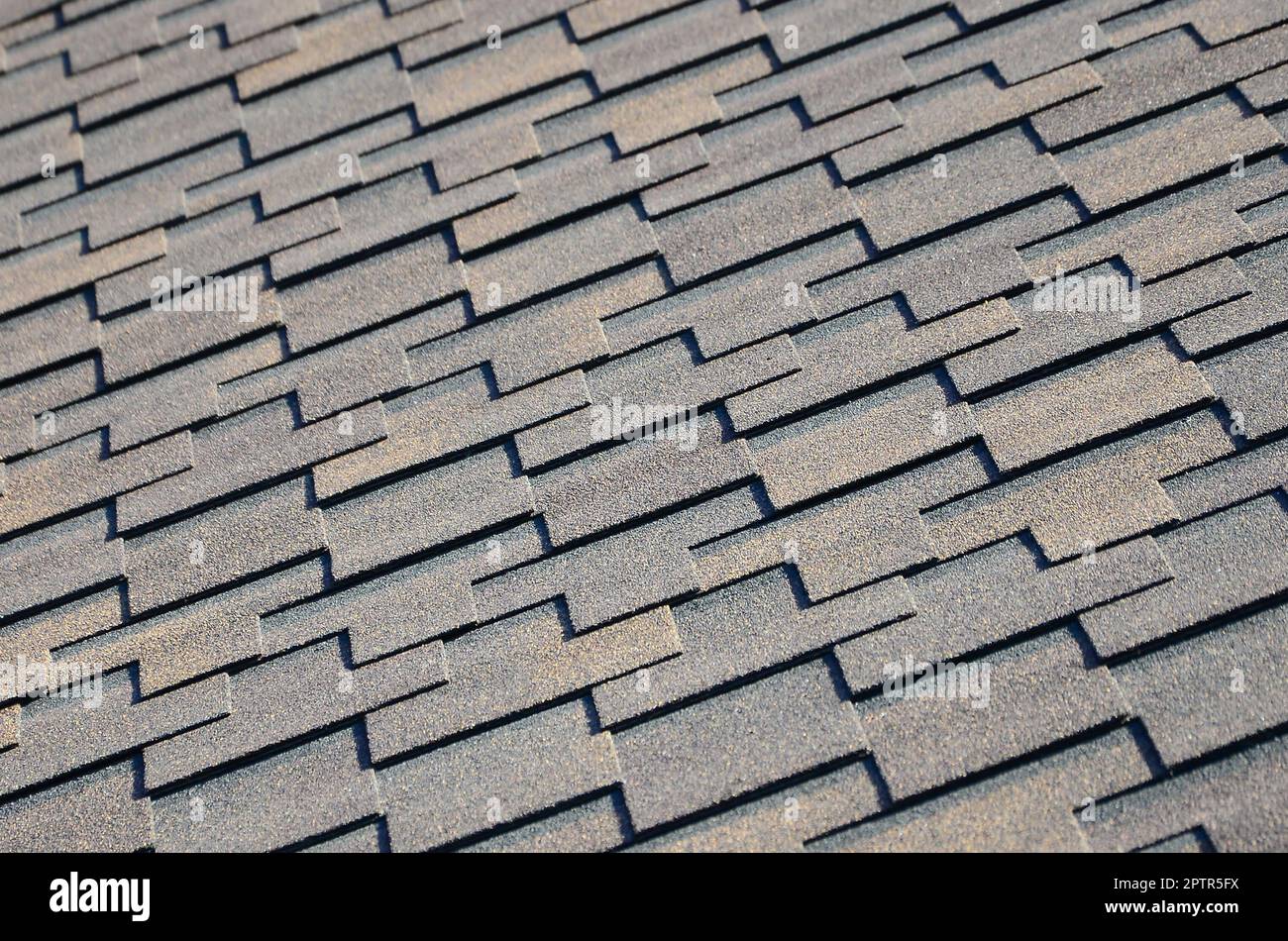 Modern roofing and decoration of chimneys. Flexible bitumen or slate ...