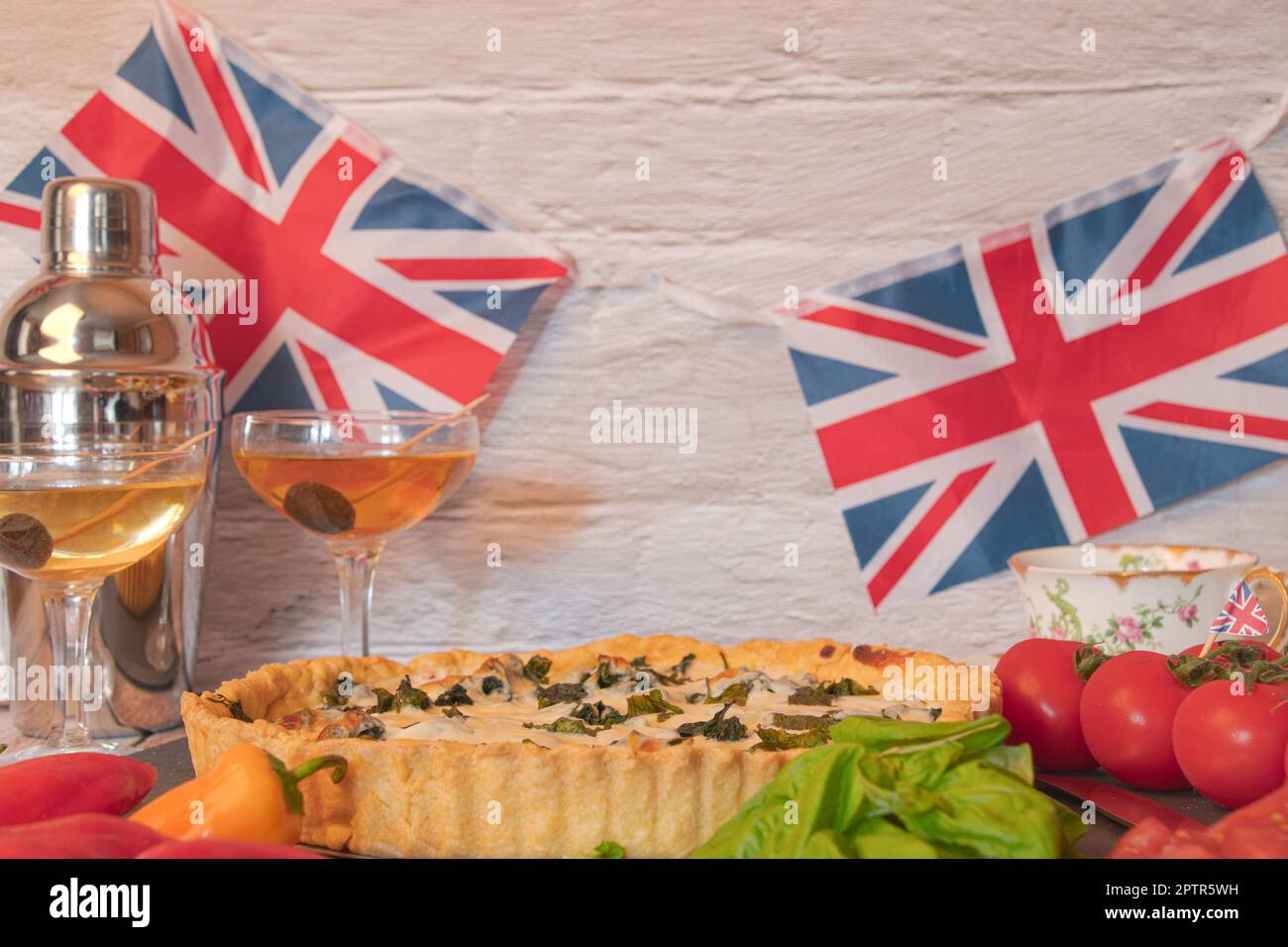 King charles Coronation celebration spinach quiche party food official ...