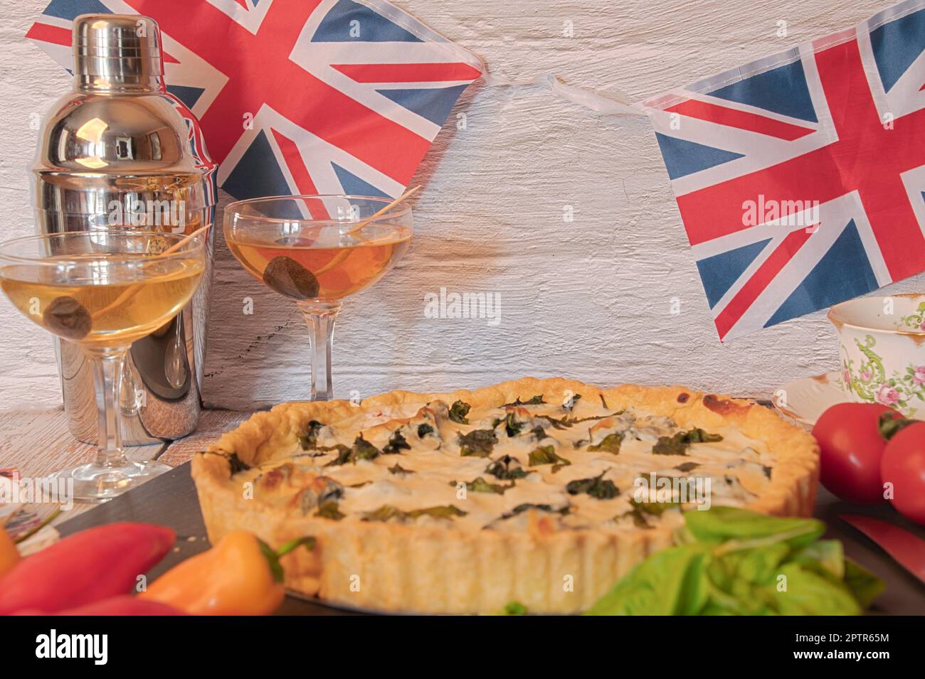 King charles Coronation celebration spinach quiche party food official ...