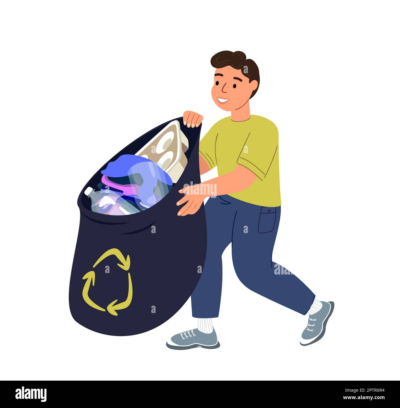 Cartoon boy recycling hi-res stock photography and images - Alamy