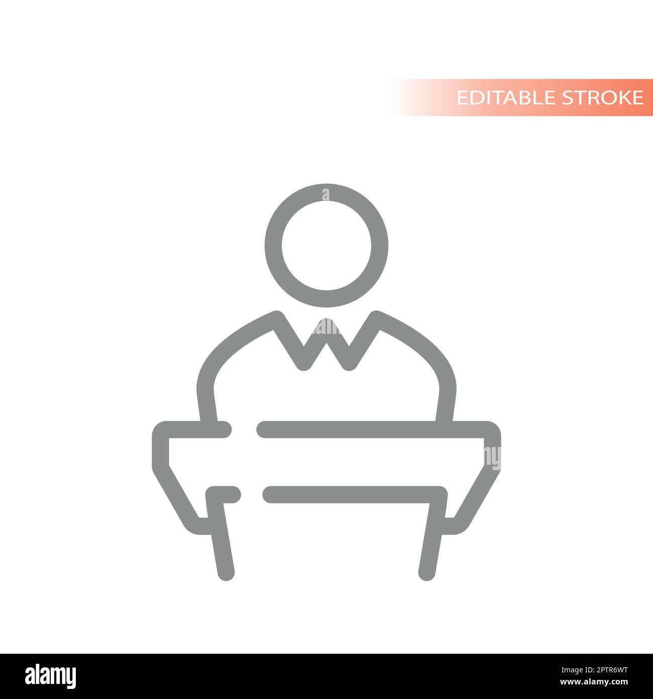 Lecturer and podium line vector icon Stock Vector Image & Art - Alamy