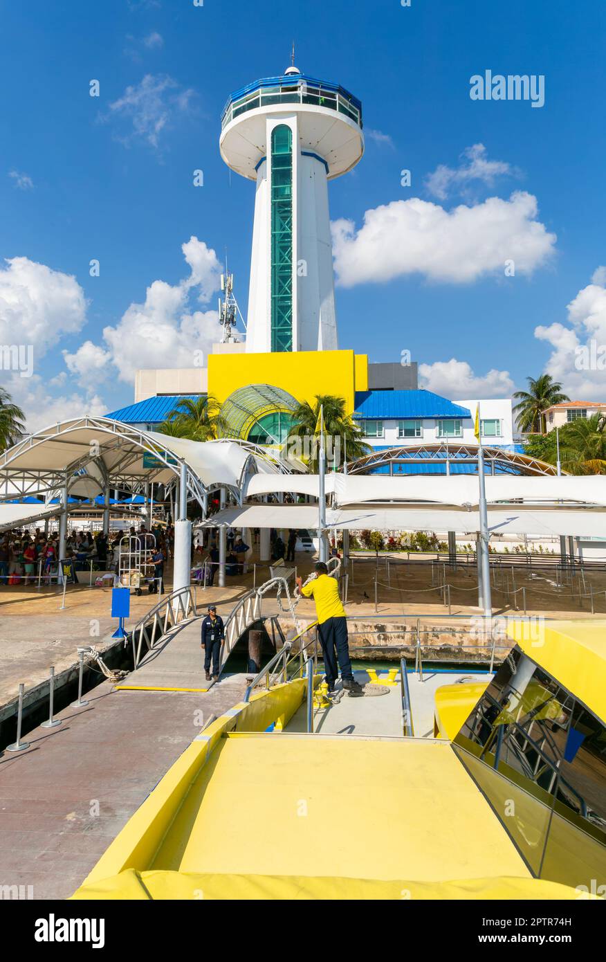 Ultramar ferry terminal at Puerto Juarez, Cancun, Quintana Roo ...