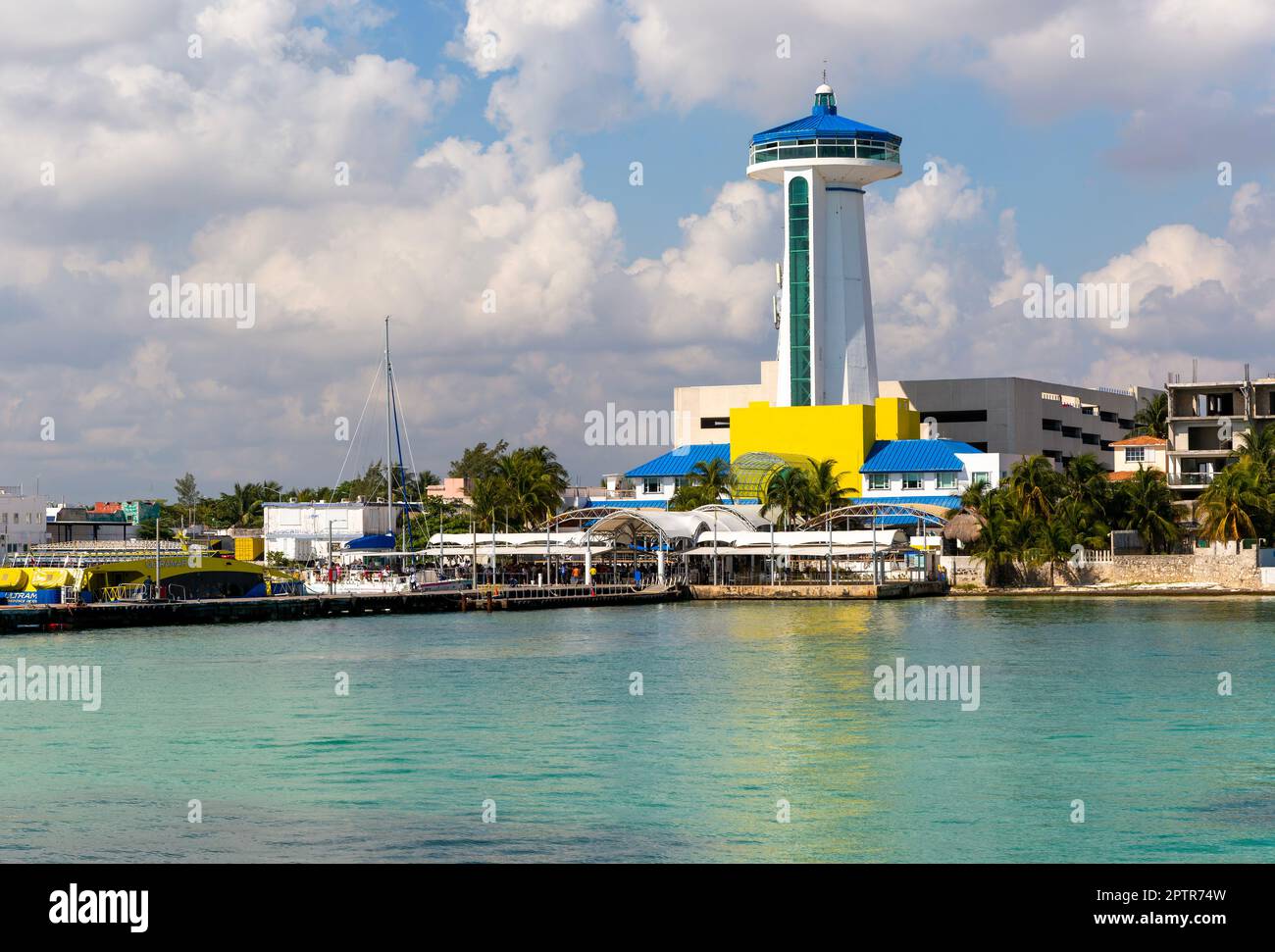 Ultramar ferry terminal at Puerto Juarez, Cancun, Quintana Roo ...