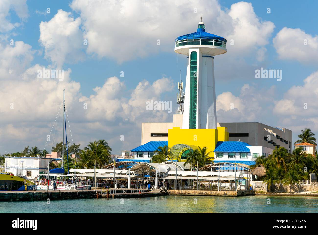 Ultramar ferry terminal at Puerto Juarez, Cancun, Quintana Roo ...