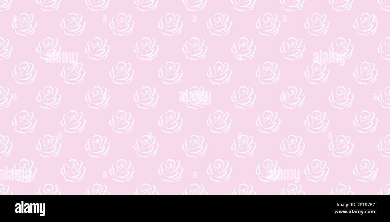 Pink and white rose seamless repeat pattern background Stock Vector Image & Art - Alamy