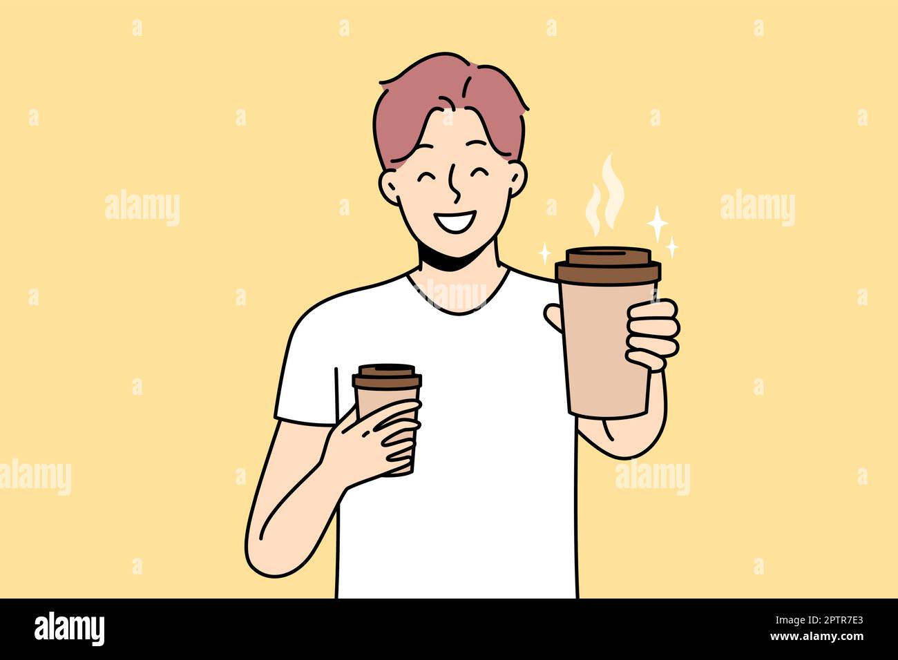 Young male in warm Stock Vector Images - Alamy