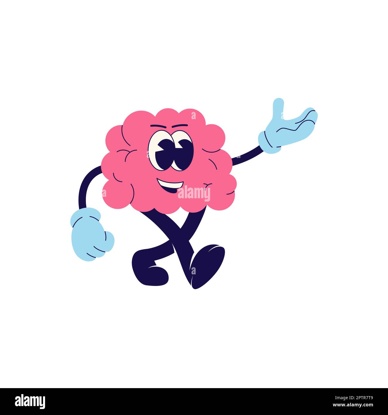 Brain, 70's groovy Retro print. illustration for tee, t shirt and ...