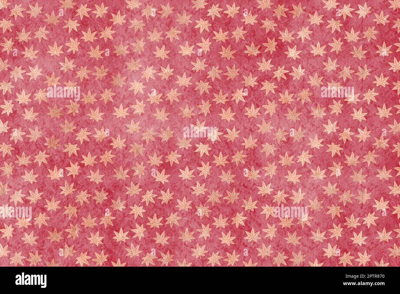 Gold Japanese maple leaf pattern on red background. Japanese autumn ...