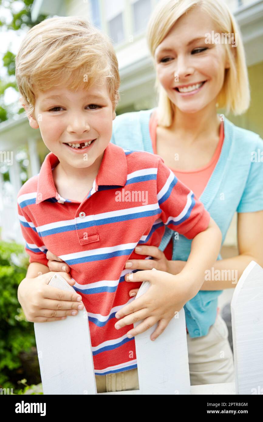 Hes growing up so fast. Cute little boy spending time with his mom ...