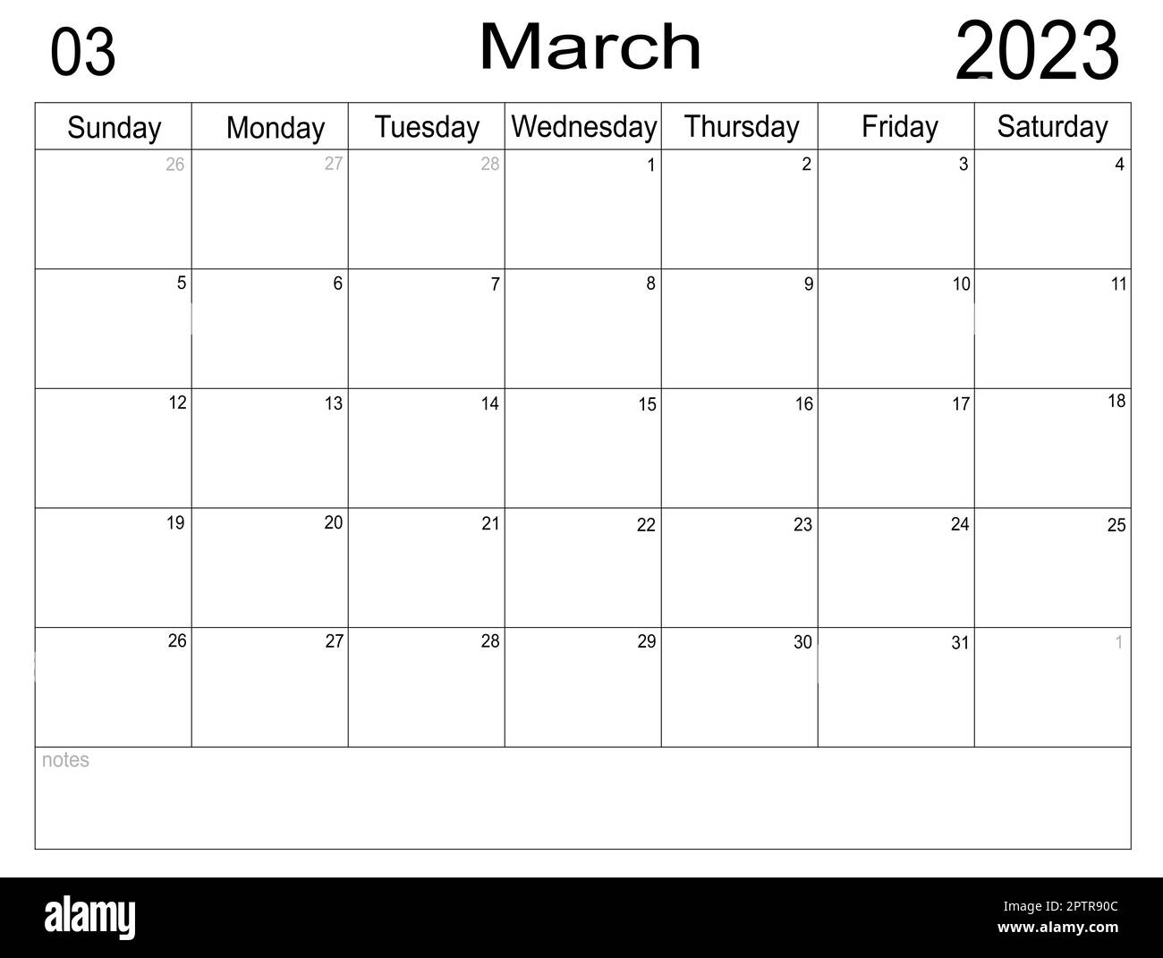 Planner for march 2023. Schedule for month. Monthly calendar. Organizer ...
