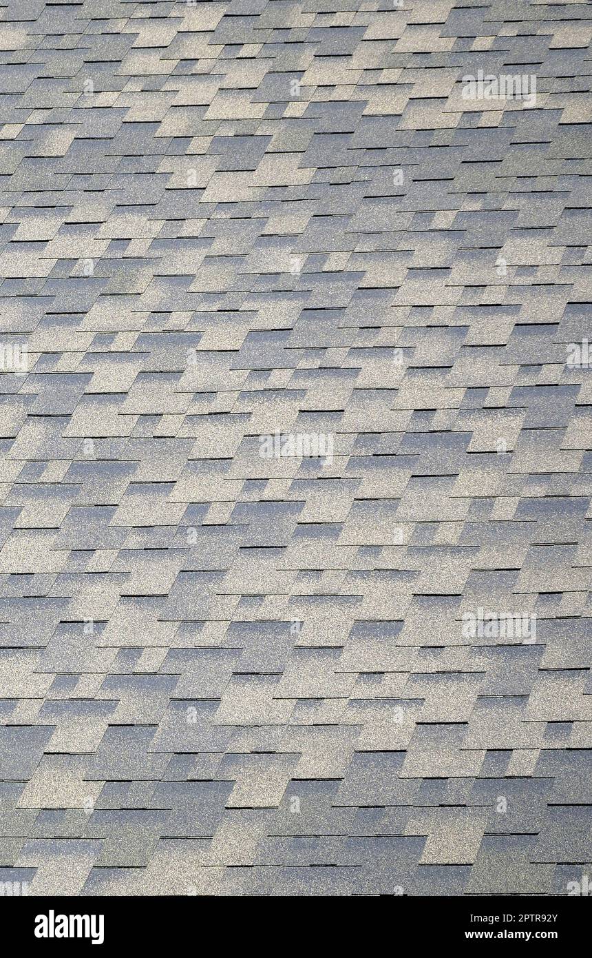 Flexible shingles of bitumen roofing surface. Background mosaic texture ...