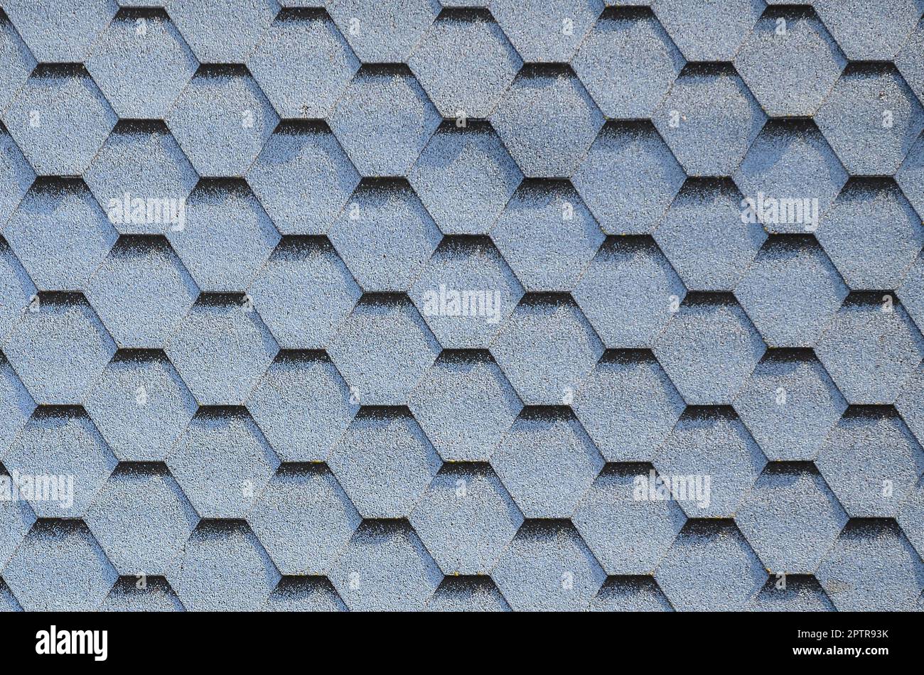 Modern roofing and decoration of chimneys. Flexible bitumen or slate ...