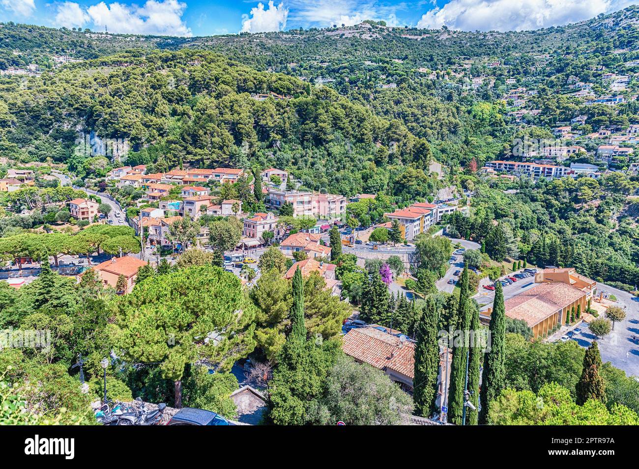 The medieval architecture of Eze, iconic village near the city of Nice ...