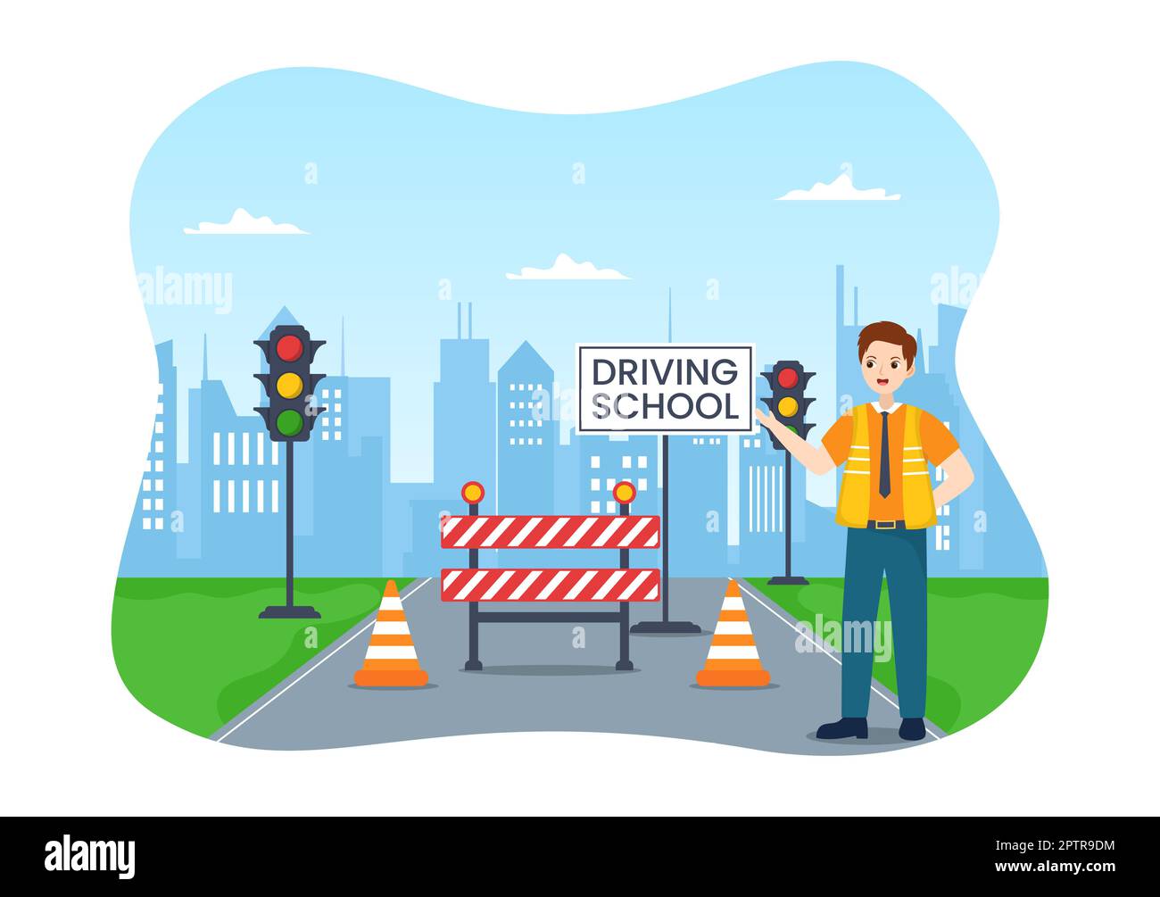 Driving School with Education Process of Car Training and Learning to ...