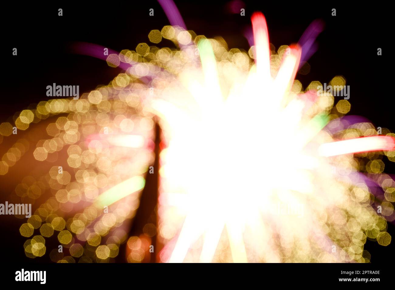 Abstract firework background with free space for text. New year ...