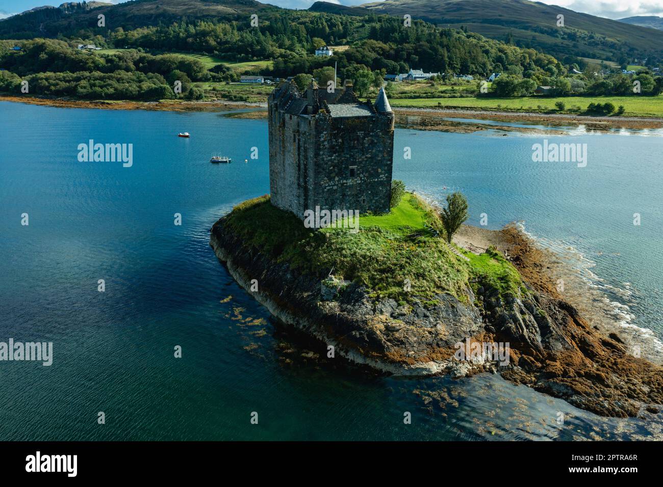 Castle Stalker, 14th century tower house, Argyll, Scotland Stock Photo ...