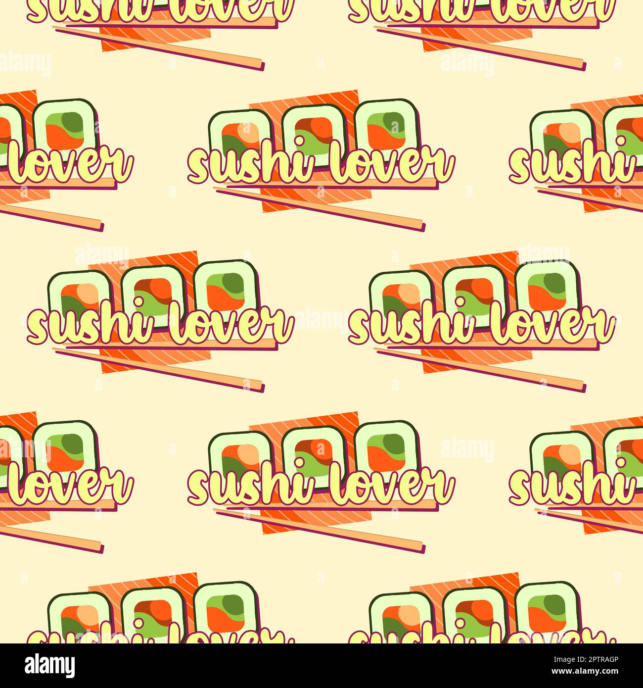 lover sushi pattern. Sushi packaging design. Advertising of sushi and ...